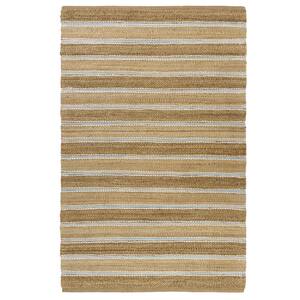 Nautical Coastal Spa Blue 2 ft. 6 in. x 7 ft. 9 in. Striped Hand-Woven ...