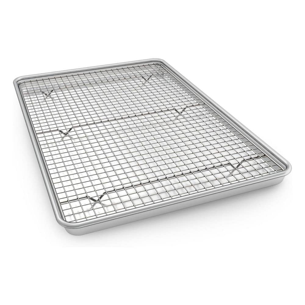 LAIFUCAM Natural Aluminum Finish Thick Nonstick Heavy Duty Warp ...