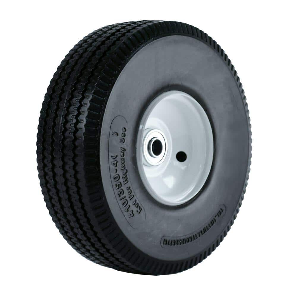 Martin Wheel 10 in. Flat Free Hand Truck Wheel 2-1/4 in. x 5/8 in ...