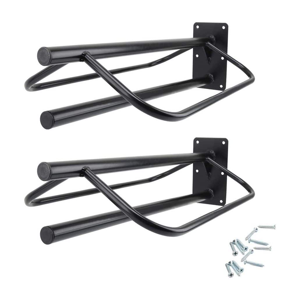 OGETFUUR 2-Pack Wall Mounted Black Saddle Rack with Pad Bar, Saddle ...