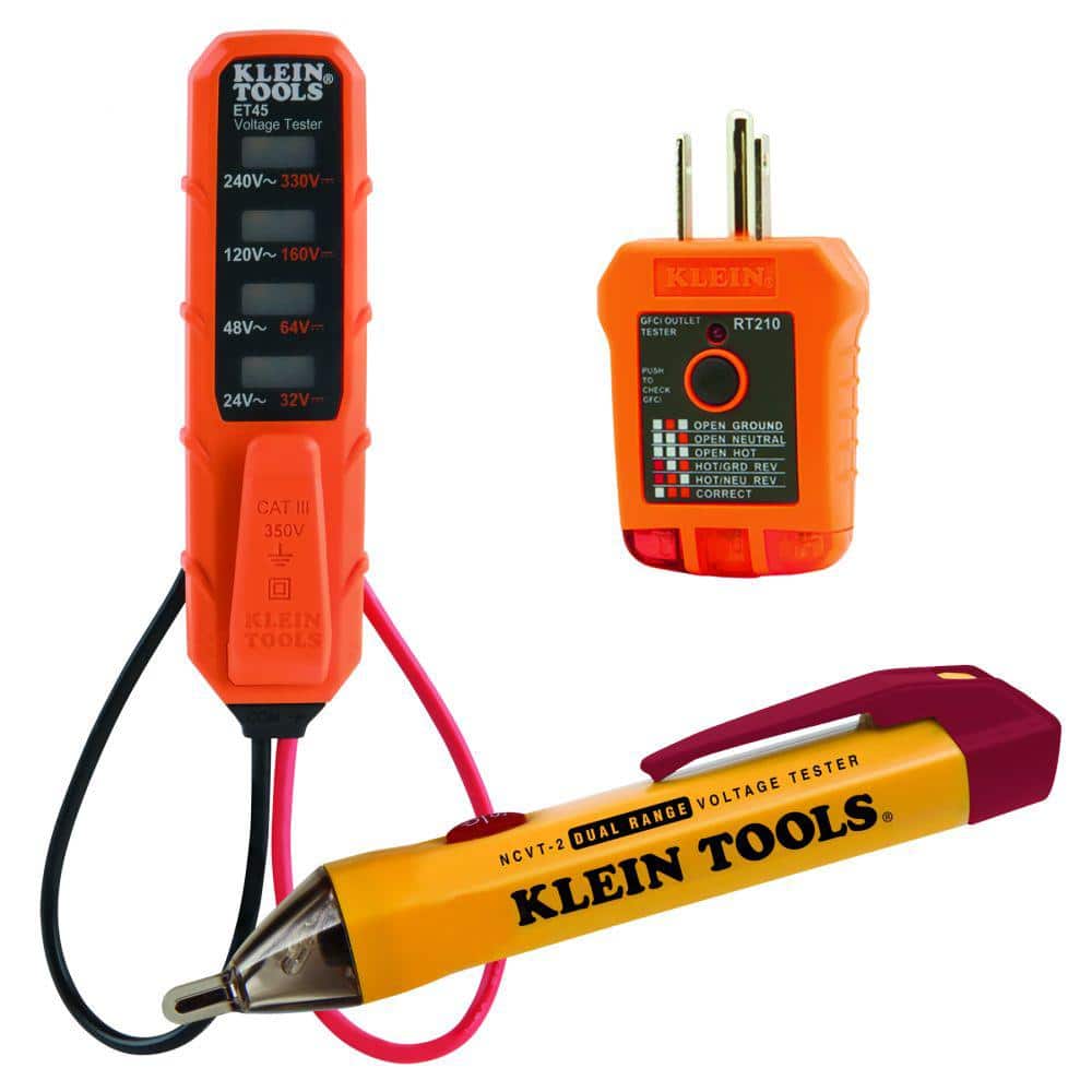 Klein Tools AC/DC Voltage Tester, Dual-Range Non-Contact Voltage Tester ...