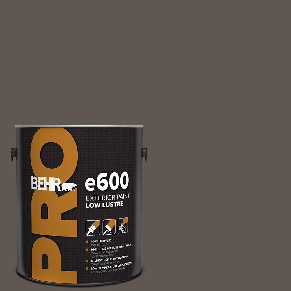 BEHR PRO 1 gal. #N140-7 Timber Brown Low Luster Exterior Paint PR62301 ...