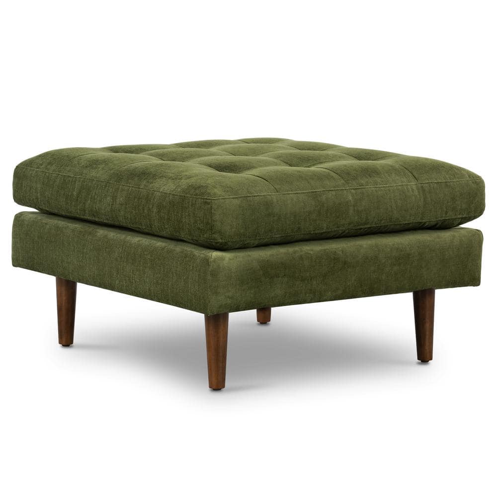 Poly and Bark Napa Distressed Green Velvet Rectangle Ottoman LR-779-3 ...