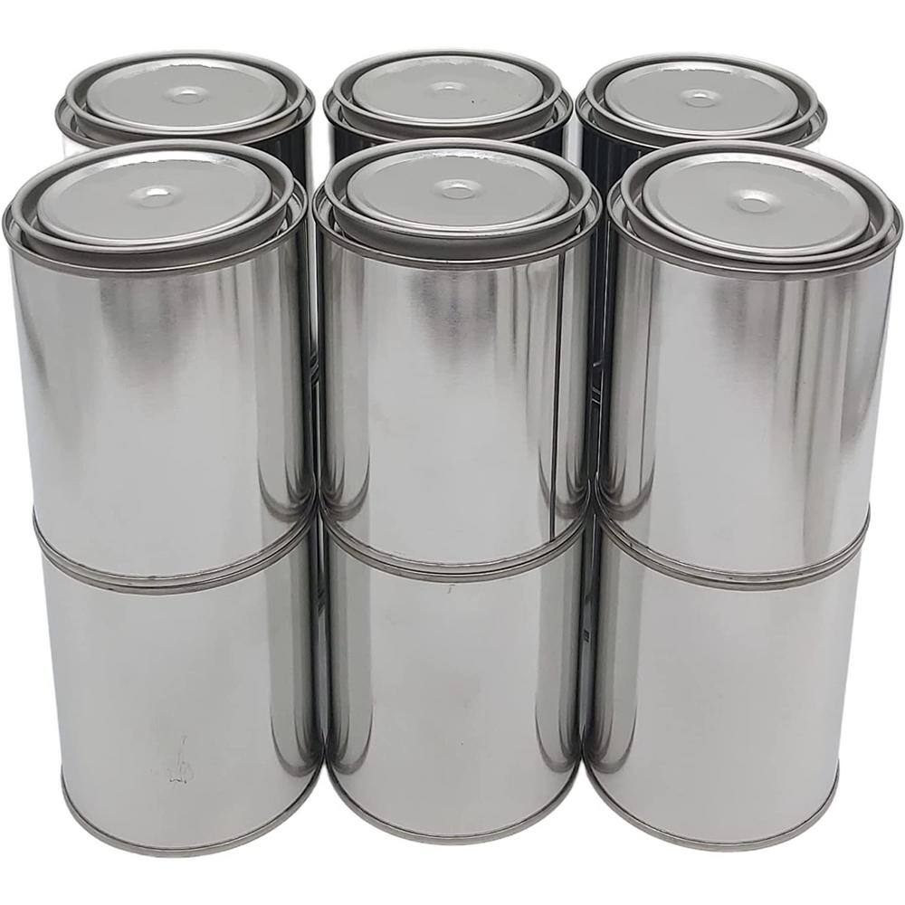 Half Pint Containers WUWEOT 8-Pack Metal Paint Cans - 1/2 Pint Empty ...