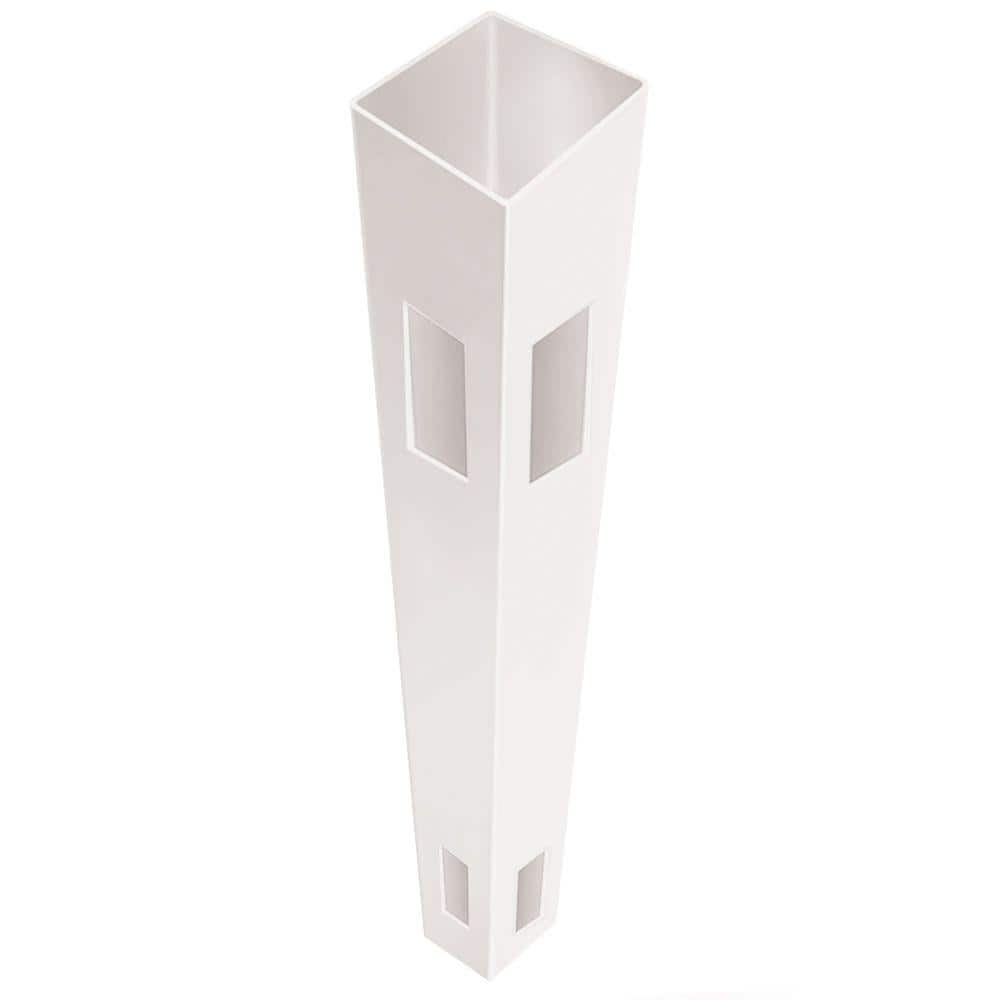 Barrette Outdoor Living 5 in. x 5 in. x 7 ft. White Vinyl Fence Corner ...