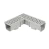 NDS 5 in. Pro Series Channel Drain 90° Elbow and Grate Plastic Deep ...