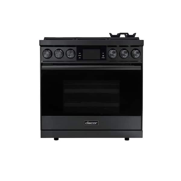 DACOR Modernist 36 in. 4.8 cu. ft. Dual Fuel Steam Range (High-Alt ...