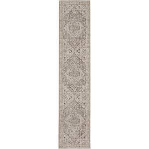 Nourison Lynx Ivory Taupe 2 ft. x 10 ft. All-over design Transitional ...