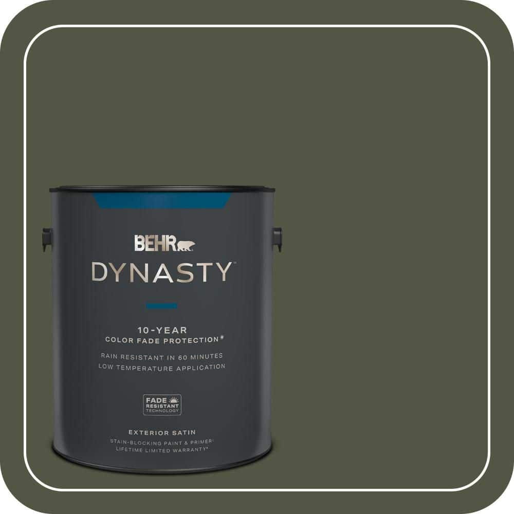 BEHR DYNASTY 1 gal. #ECC-37-3 Freshwater Marsh Satin Enamel Exterior ...
