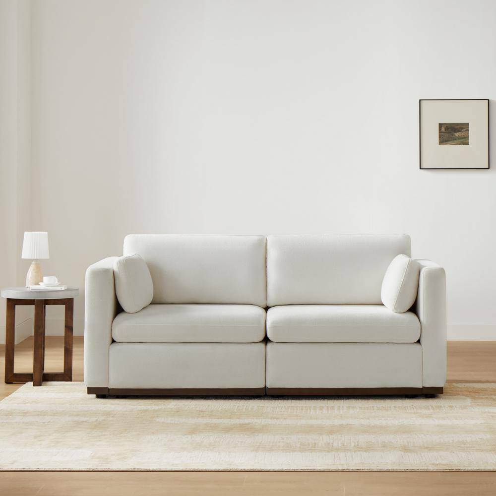 Spruce & Spring Galatea 78 in. Square Arm Fabric Rectangle Modern ...