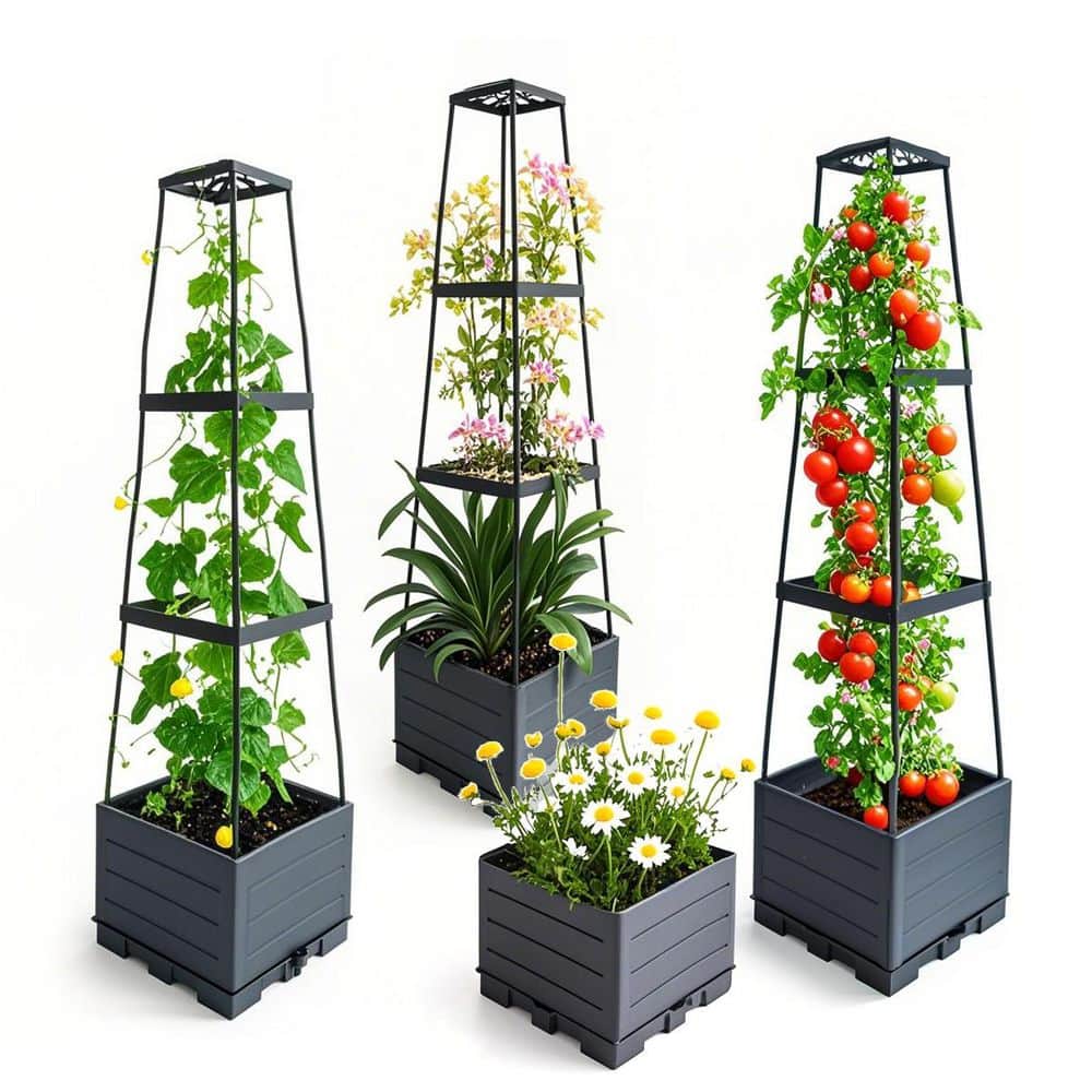 Wellco 44.88 in. H Indoor/Outdoor Climbing Plant Support System (1-Set ...