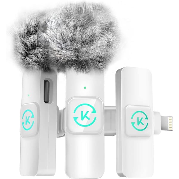 Etokfoks Wireless Lavalier Microphone for iPhone, 2 Mini Lapel ...