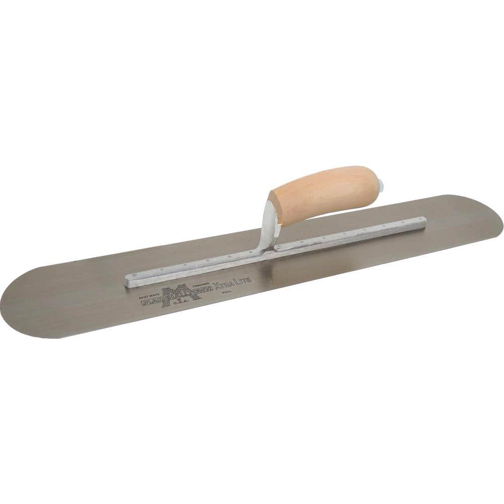 MARSHALLTOWN 24 in. x 4 in. Pool Trowel - Curved Wood Handle SP24 - The ...