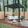 Barrette Outdoor Living 8 ft. x 8 ft. Matte Black Aluminum Pergola ...