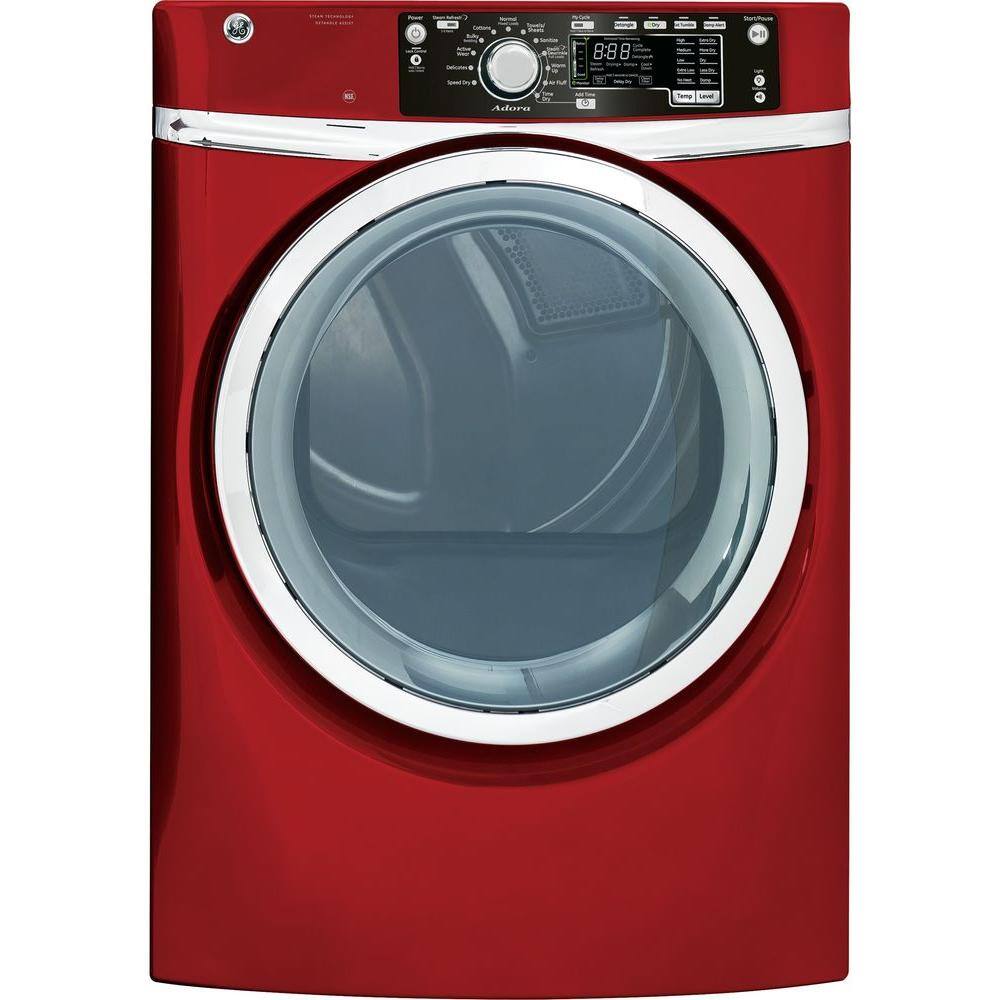GE Adora 8.3 cu. ft. Gas Dryer with Steam in Ruby Red GHDS365GFRR - The ...