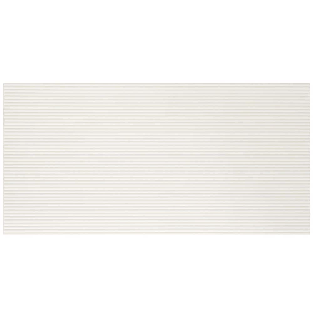 Apollo Tile Imprint 24 in. x 48 in. Matte White Porcelain Ribbed Large ...
