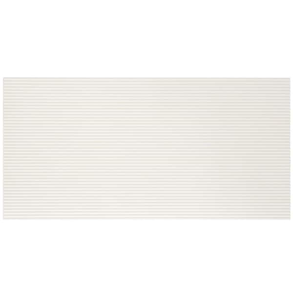 Apollo Tile Imprint 24 in. x 48 in. Matte White Porcelain Ribbed Large ...