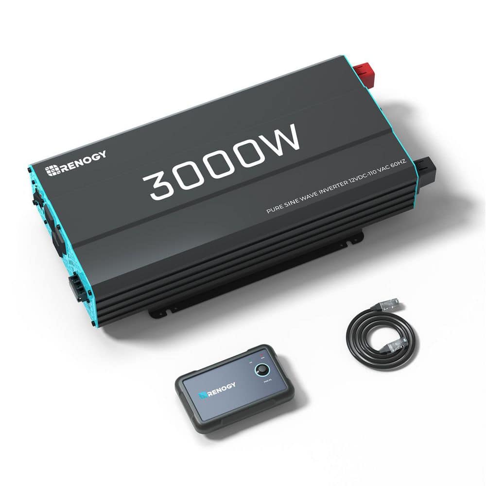 Renogy 3000-Watt 12V DC to 120V AC Pure Sine Wave Inverter Off-Grid ...