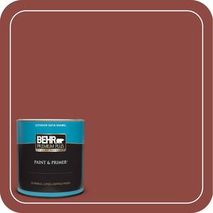 BEHR ULTRA 1 qt. #PPH-72 Rusty Red Flat Exterior Paint & Primer 485304 ...