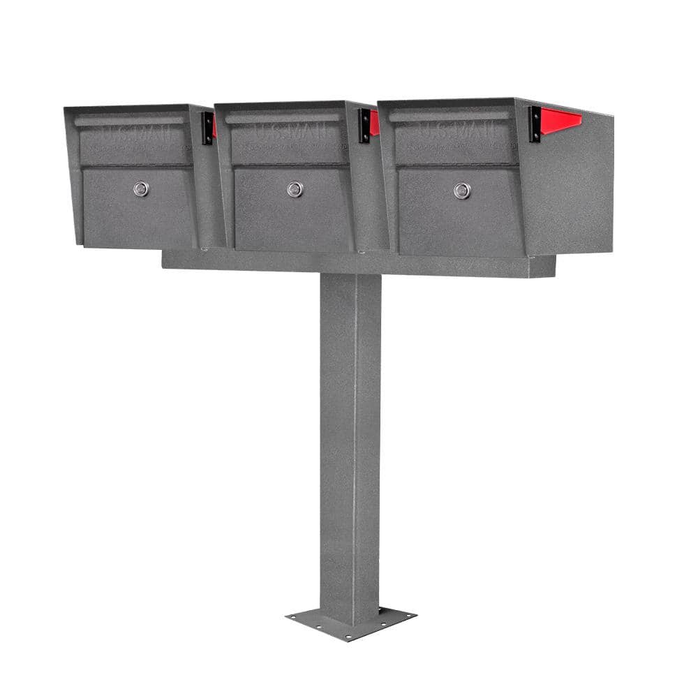 Mail Boss Mail Manager X3 Locking Mailbox Combo Kit with Surface Mount ...