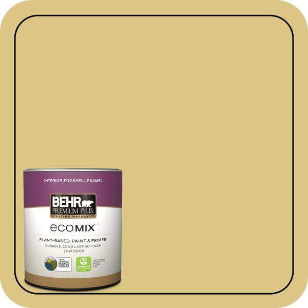 BEHR PREMIUM PLUS 1 qt. #390D-5 Sea Kelp Eggshell Enamel EcoMix Plant ...