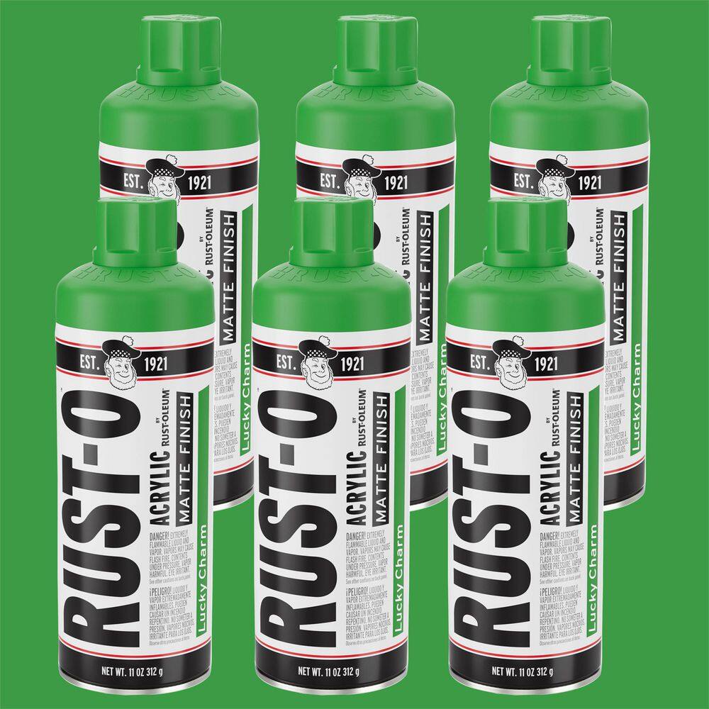 Rust-O 11 oz. Rust-O Matte Lucky Charm Spray Paint (Case of 6) 392206 ...