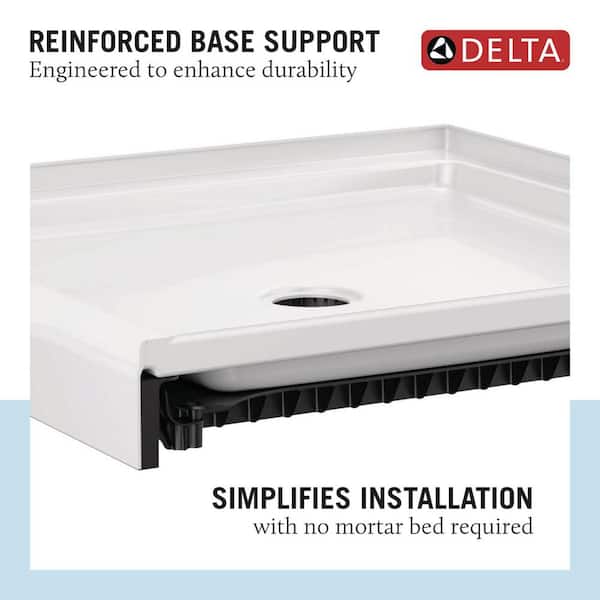Delta Classic 500 Left Seat 60 in. x 32 in. x 75.88 in. H Alcove Shower ...