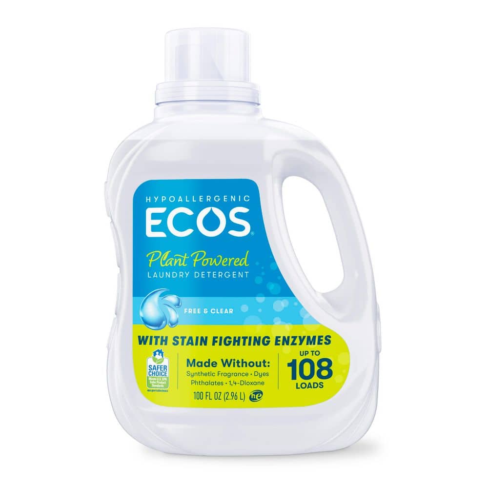 ECOS 100 oz. Free and Clear Scented Liquid Laundry Detergent 9195/04 ...