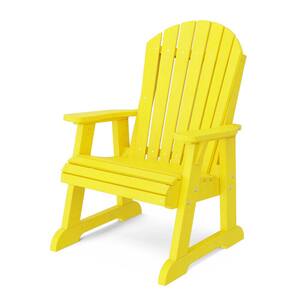 WILDRIDGE Heritage Lemon Yellow Plastic Outdoor Adirondack Chair LCC ...