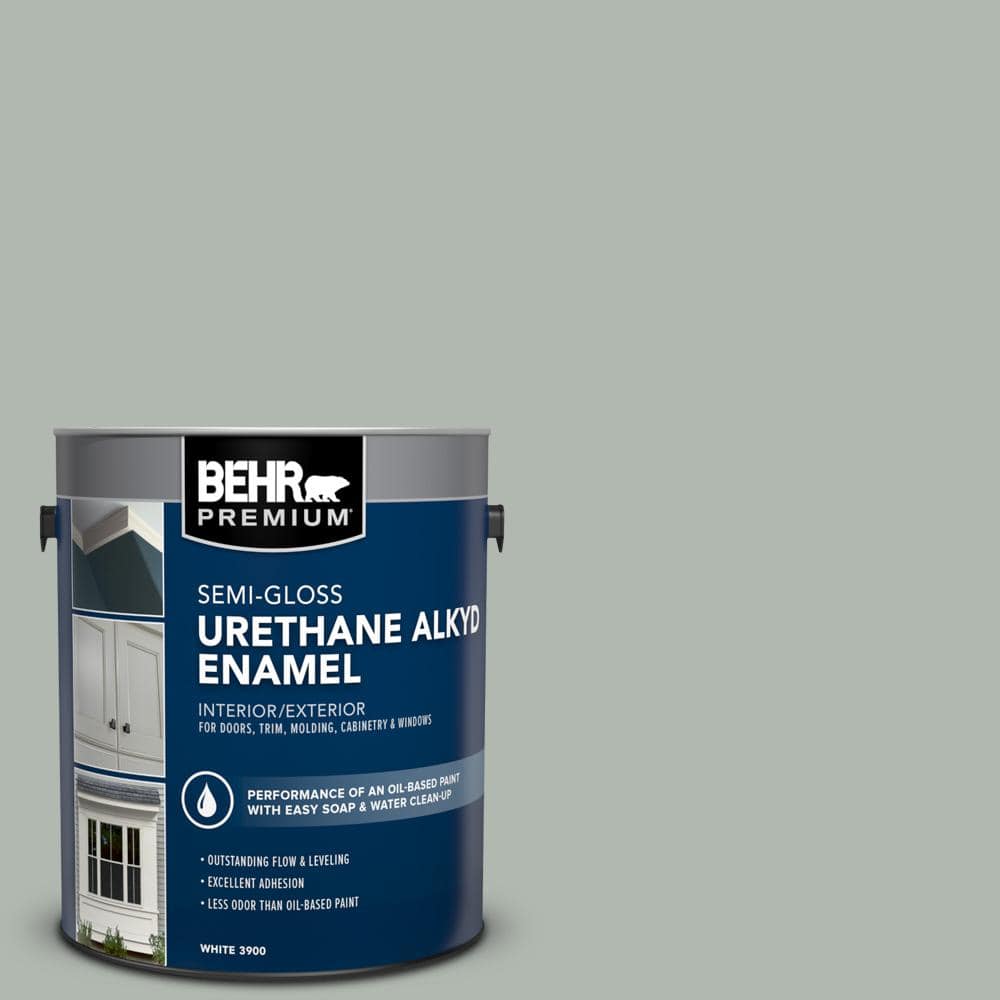 BEHR PREMIUM 1 gal. #PPU12-14 Verdigris Urethane Alkyd Semi-Gloss ...