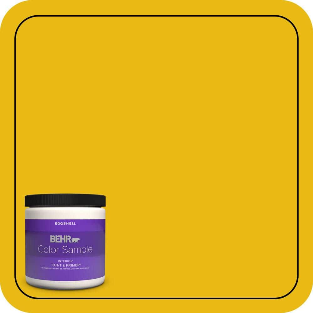 BEHR PREMIUM PLUS 8 oz. #390B-7 Lemon Lime Eggshell Enamel Interior ...