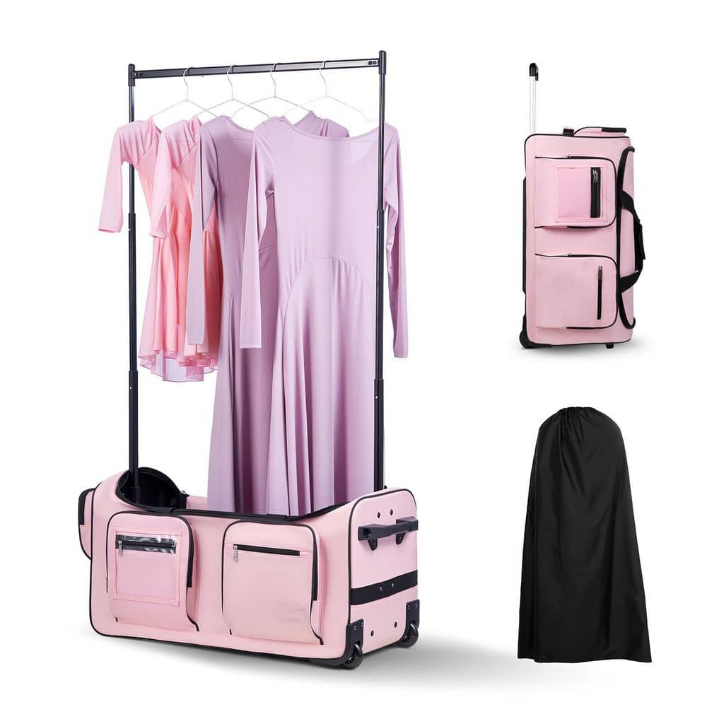 SKYSHALO Dance Bag with Garment Rack 29 Inch Rolling Dance Duffel with ...
