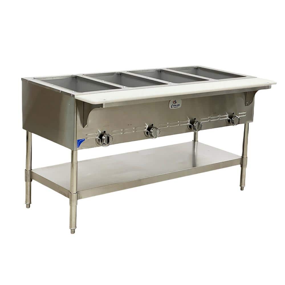 Cooler Depot 4 Pan Gas Steam Table Warmer Sneeze Guard Buffet Server ...