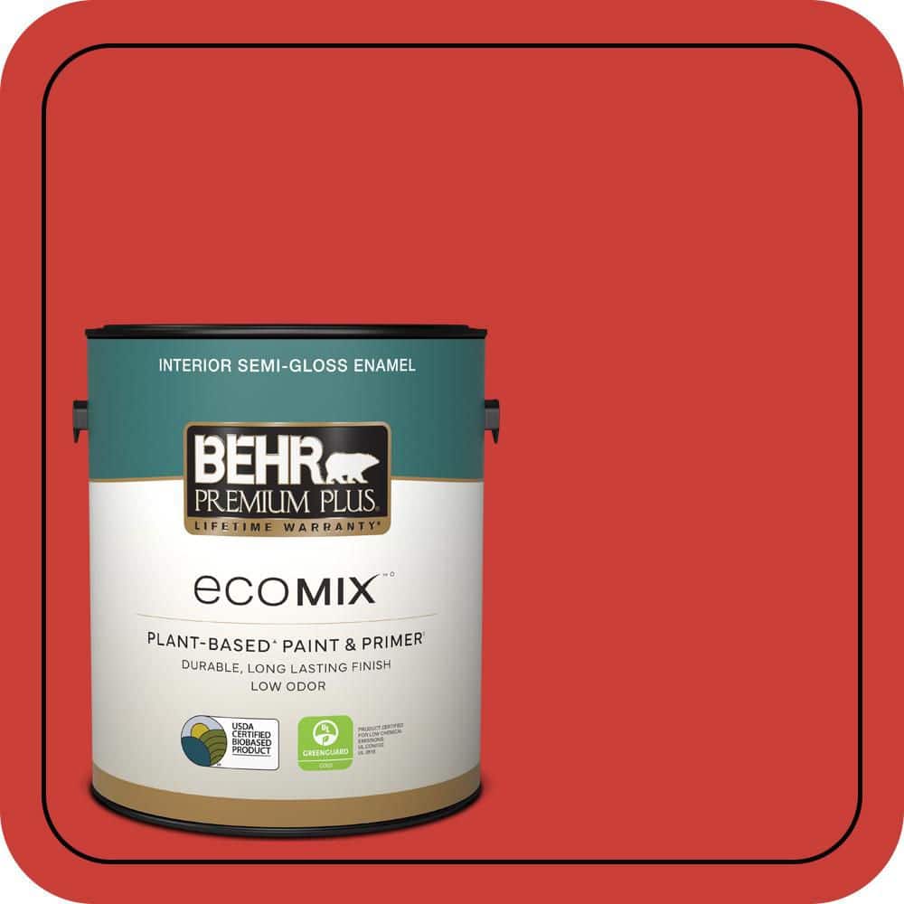 BEHR PREMIUM PLUS 1 gal. #P170-7 100 Mph Semi-Gloss Enamel EcoMix Plant ...