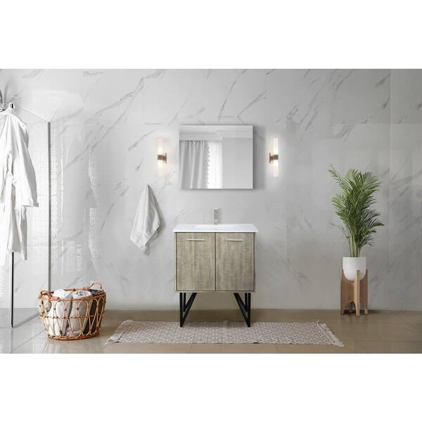 Lexora Lancy 30 in W x 20 in D Rustic Acacia Bath Vanity and Cultured ...