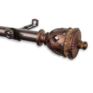 Rod Desyne 120 in. - 170 in. Telescoping Single Curtain Rod Kit in ...