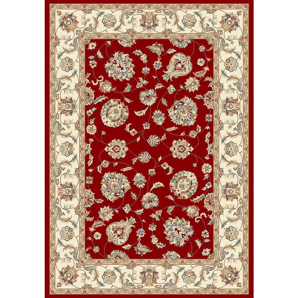 Home Decorators Collection Judith Red/Ivory 4 ft. x 6 ft. Indoor Area ...