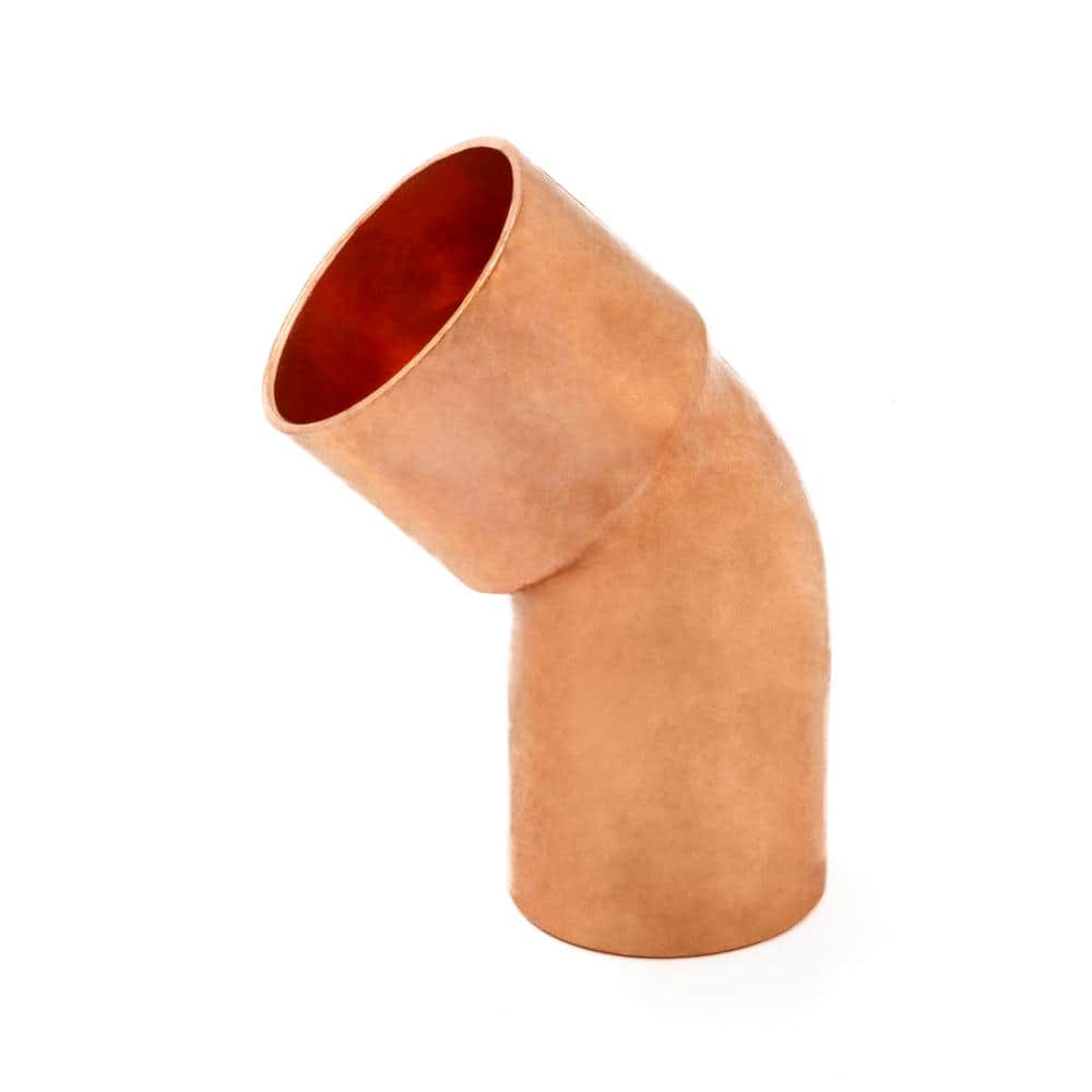 Everbilt 1 in. Copper Pressure 45-Degree Fitting x Cup Street Elbow ...