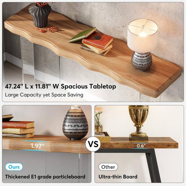 Acrylic console table with shelf store