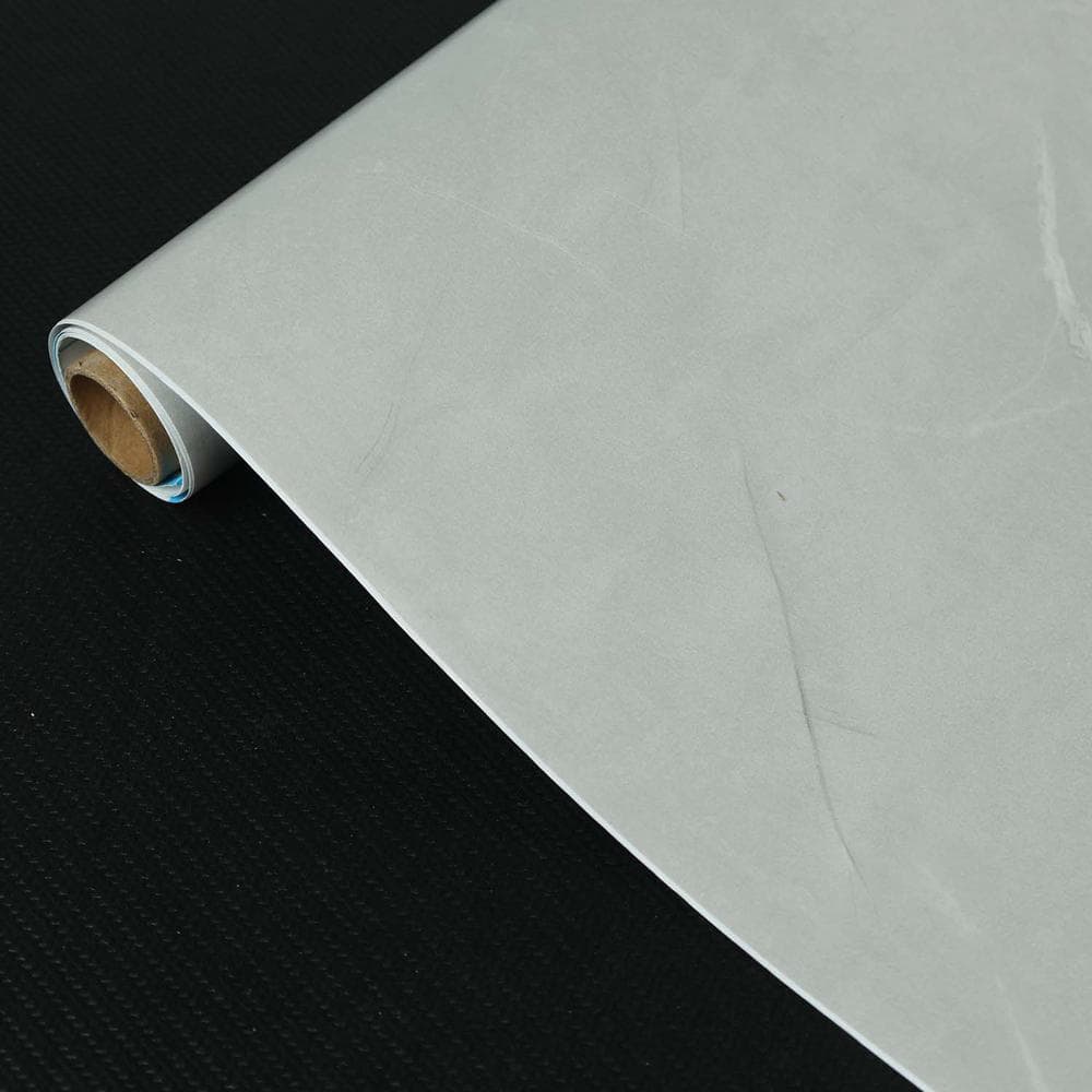 Vsmile 2-Rolls Light Gray Marble Grain Matte PVC Peel and Stick ...