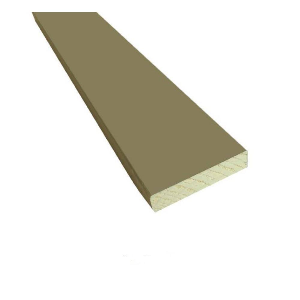 2 in. x 6 in. x 12 ft. S1S2E Pine Square Edge Finger Joint Primed ...