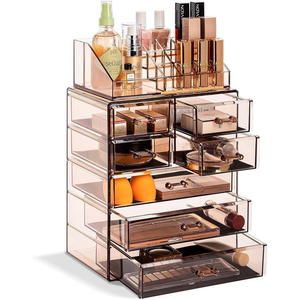 Bronze Glow 9.5 in. x 14.2 in. Acrylic Plastic Decorative Box (Set of 1 ...