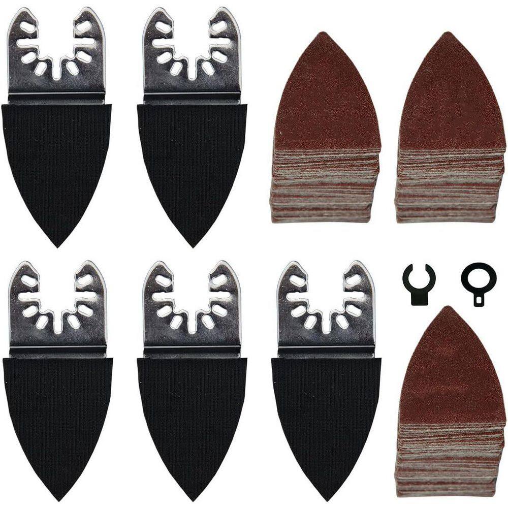 155Pcs Finger Multi Tool Sanding Pads Kit w/ PU Holder, Chrome Coated ...