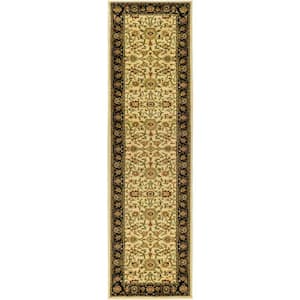 SAFAVIEH Lyndhurst Black/Ivory 4 ft. x 6 ft. Border Area Rug LNH213A-4 ...