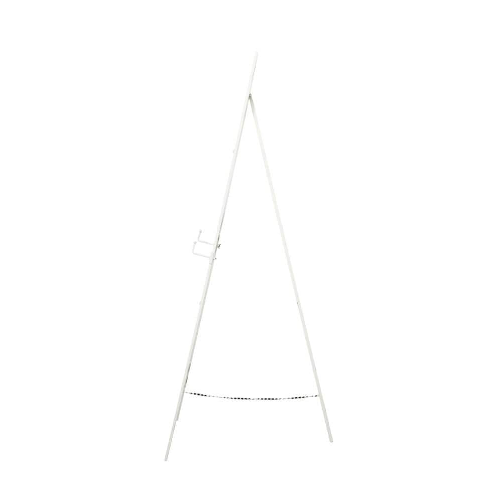 Litton Lane 54 in. White Metal Tall Adjustable Minimalistic Display ...