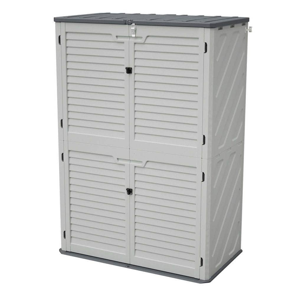 HumblePleb 52 in. W x 30 in. D x 74 in. H HDPE Plastic Vertical Outdoor ...