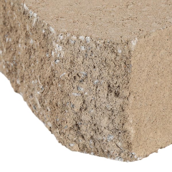 Pavestone 4 in. x 11.75 in. x 6.75 in. Buff Concrete Retaining Wall ...
