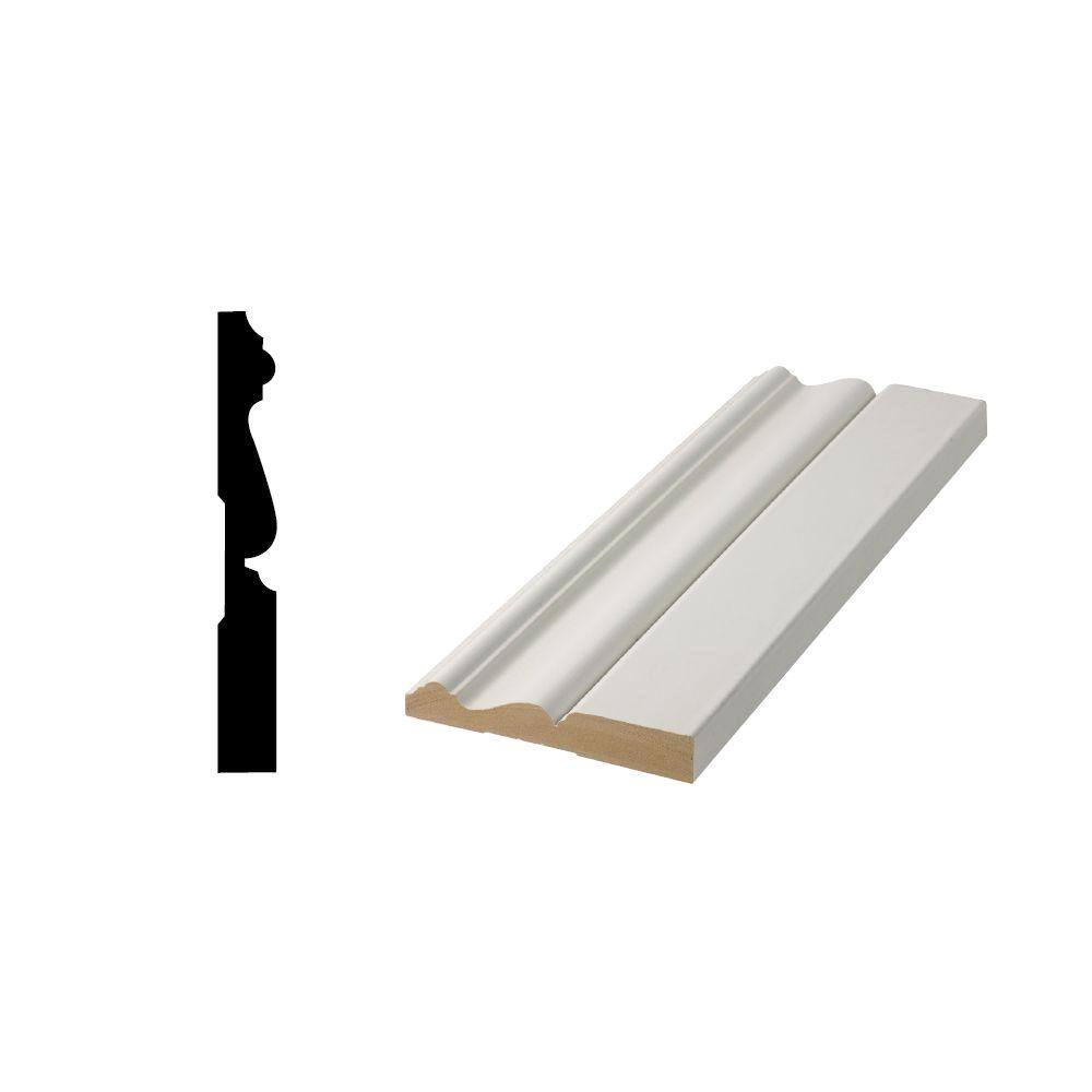 Woodgrain Millwork WM B414 0.591 in. x 4-1/4 in. MDF Base Moulding ...