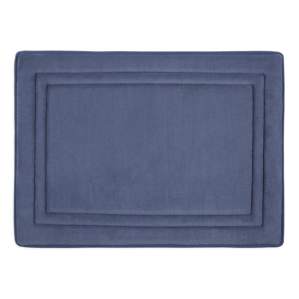 Home Dynamix Smart Dry 17 in. x 24 in. Blue Bath Mat 1N-DRYRT-309 - The ...