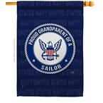 Breeze Decor 28 in. x 40 in. Semper Fi US Marine House Flag Double ...